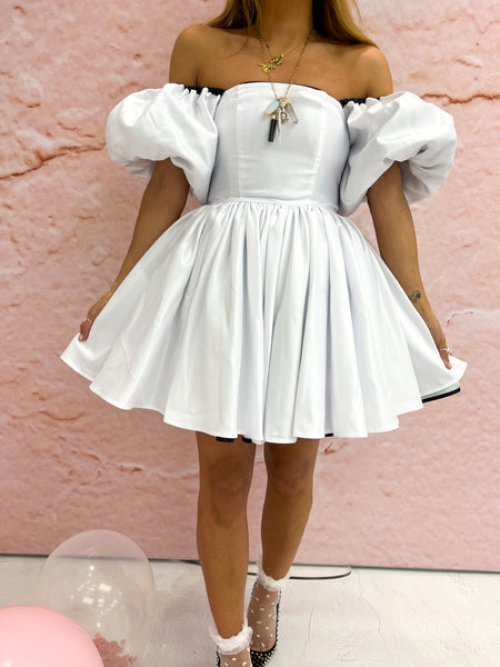 'Wonderland' Reversible Corset Mini Dress In Black/White – COCO BOO LOVES